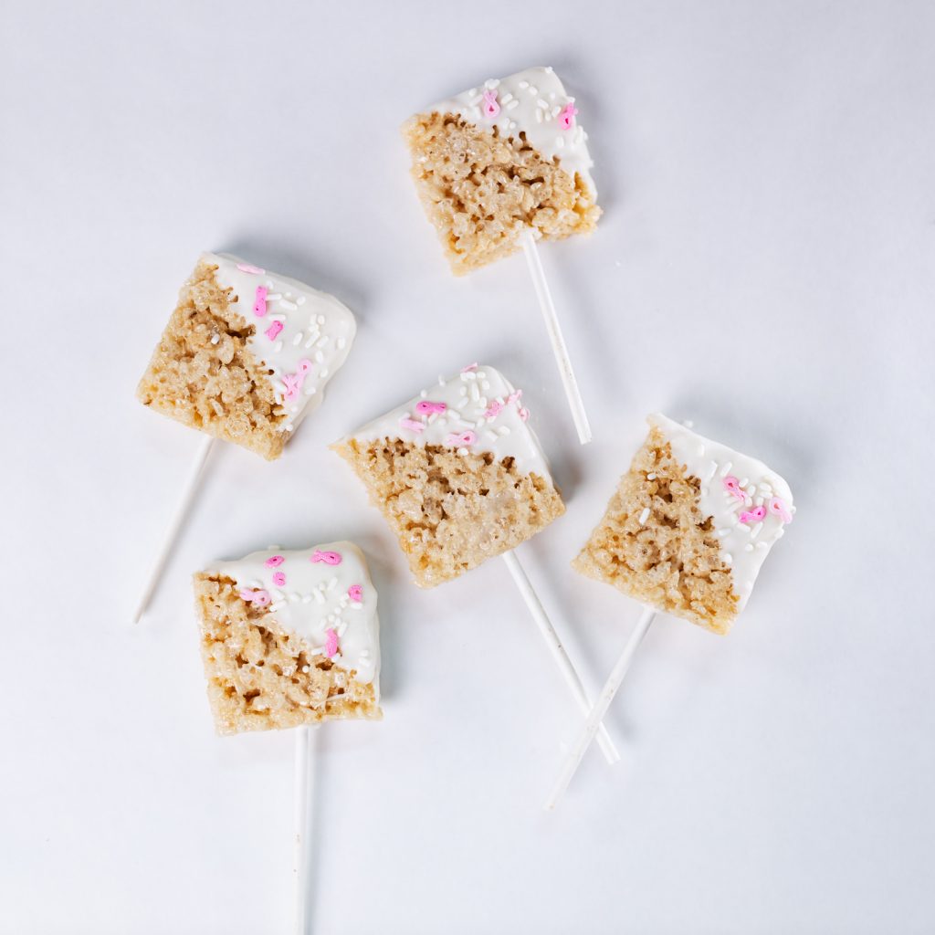 Ribbon Sprinkle Rice Krispie Pops – Sugar Love Bakery
