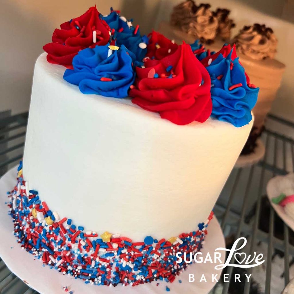 Simple 4th of July Cake – Sugar Love Bakery